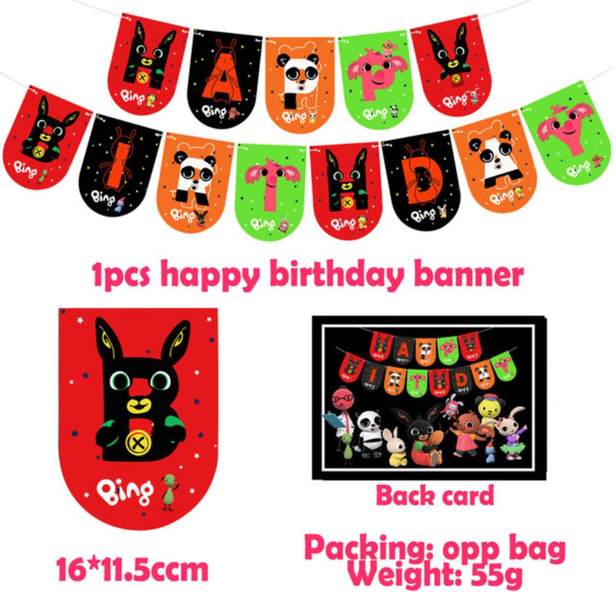 Bing Birthday Pack - Bing Party Pack - Happy Birthday - Décoration d ...