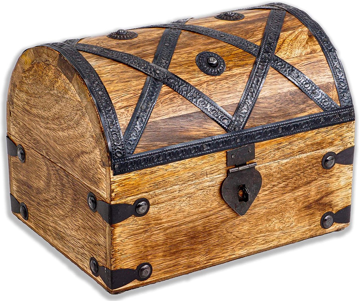 Brynnberg Schatkist Groot 20x15x16 cm Piratenschatkist Massief Hout ...