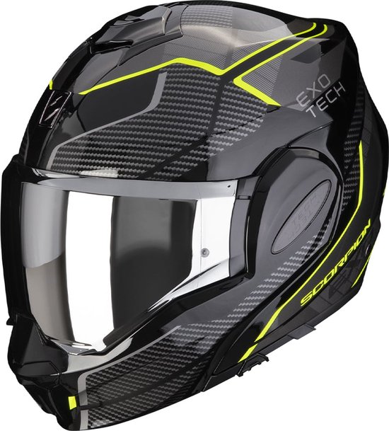 Scorpion Exo-Tech Evo Animo Black-Neon Yellow Modular Helmet M | bol.com