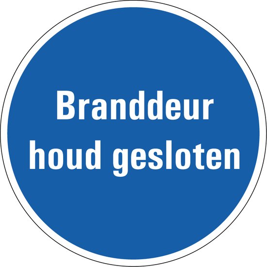 Branddeur houd gesloten bord - kunststof 300 mm | bol