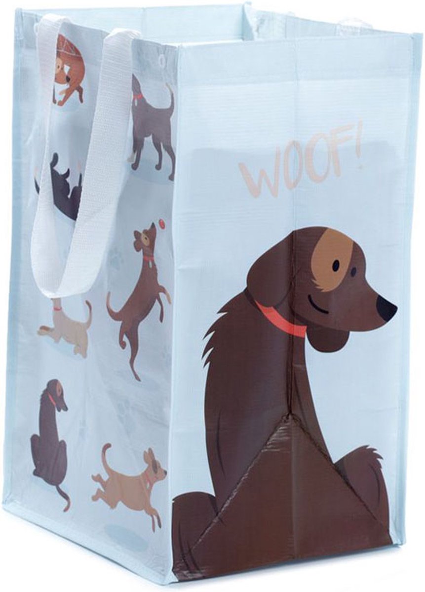 Set van 3 RPET Grote Boodschappentas met ritsen Recycling Tassen - Apport Hond -... | bol.com