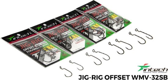 Jig-Rig Offset Hooks #8 - 6 stuks - PTFE Gecoat - Micro Barb - Voor ...
