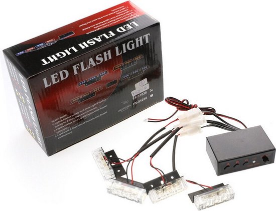 led strobe light rood 4x3leds power | bol