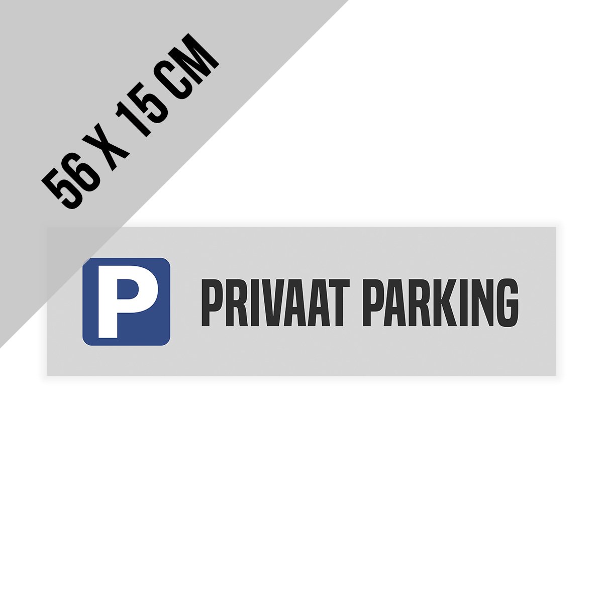 Staander met spies met parkeerbord "Privaat parking" | Aluminium | 56 x ...