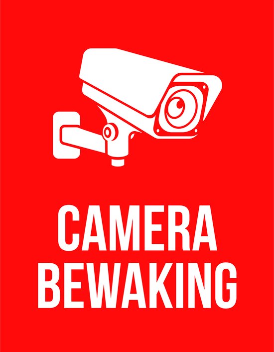 Dummy Beveiligingscamera Pack + Pictogram "Camera bewaking" in aluminium | Waterdichte... | bol.com
