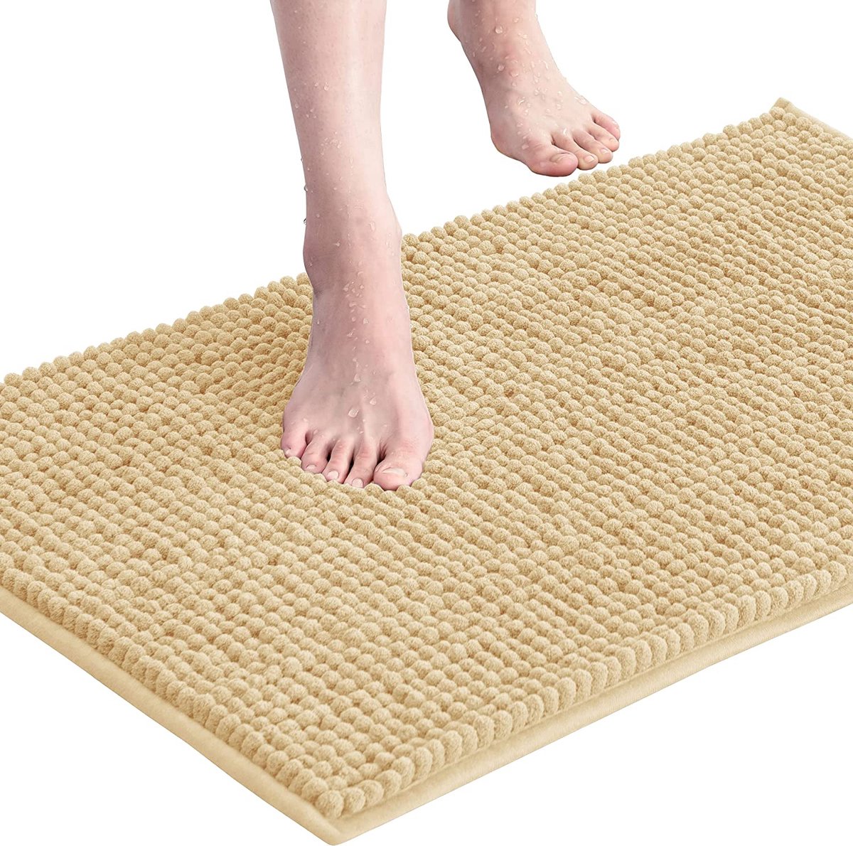 Badmat Absorberend - 80x50cm - Badkamer - WC mat - Douchemat - Crème ...
