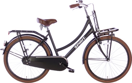Spirit Cargo Transportfiets Meisjesfiets Mat-Zwart 26 inch | bol.com