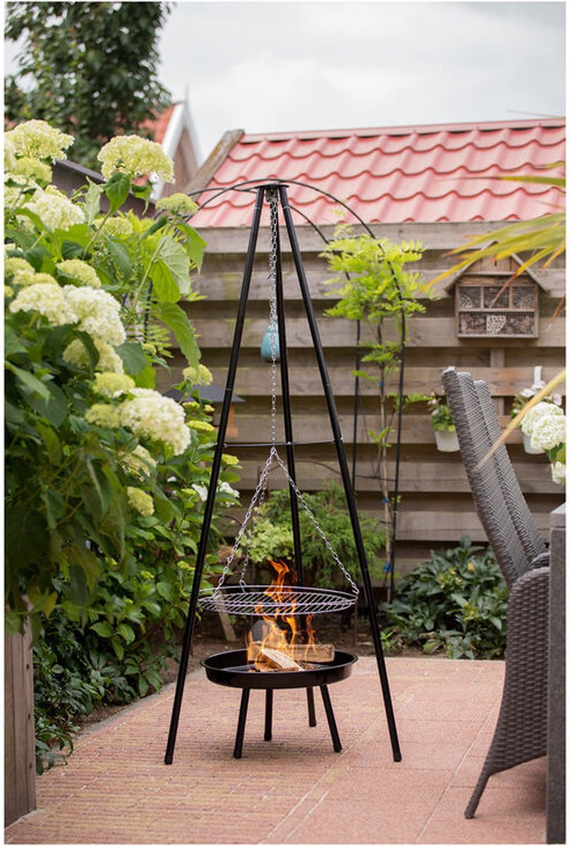RedFire barbecue driepoot met vuurschaal 148 cm zwart | bol.com