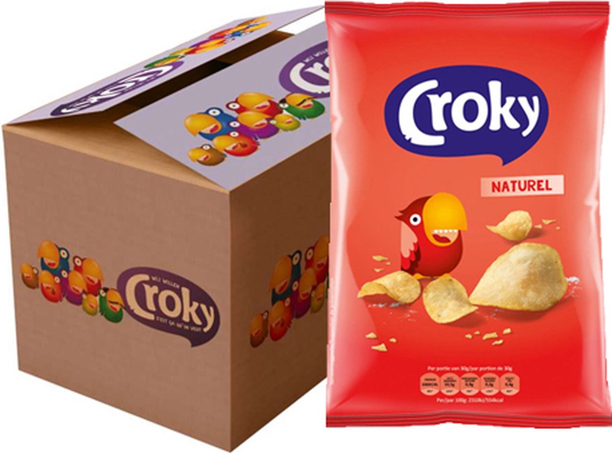 Croky - Naturel Chips - 12x 100g | bol.com