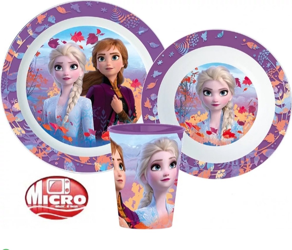 Disney Frozen 3 delig ontbijtset - servies - bord - kom - beker | bol