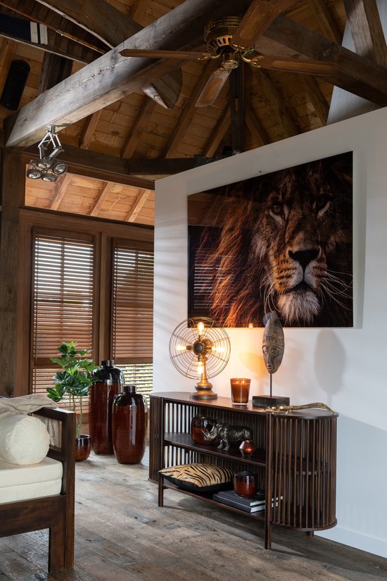 J-Line Console 2 Planken Conie Mango Hout Donker Bruin | bol