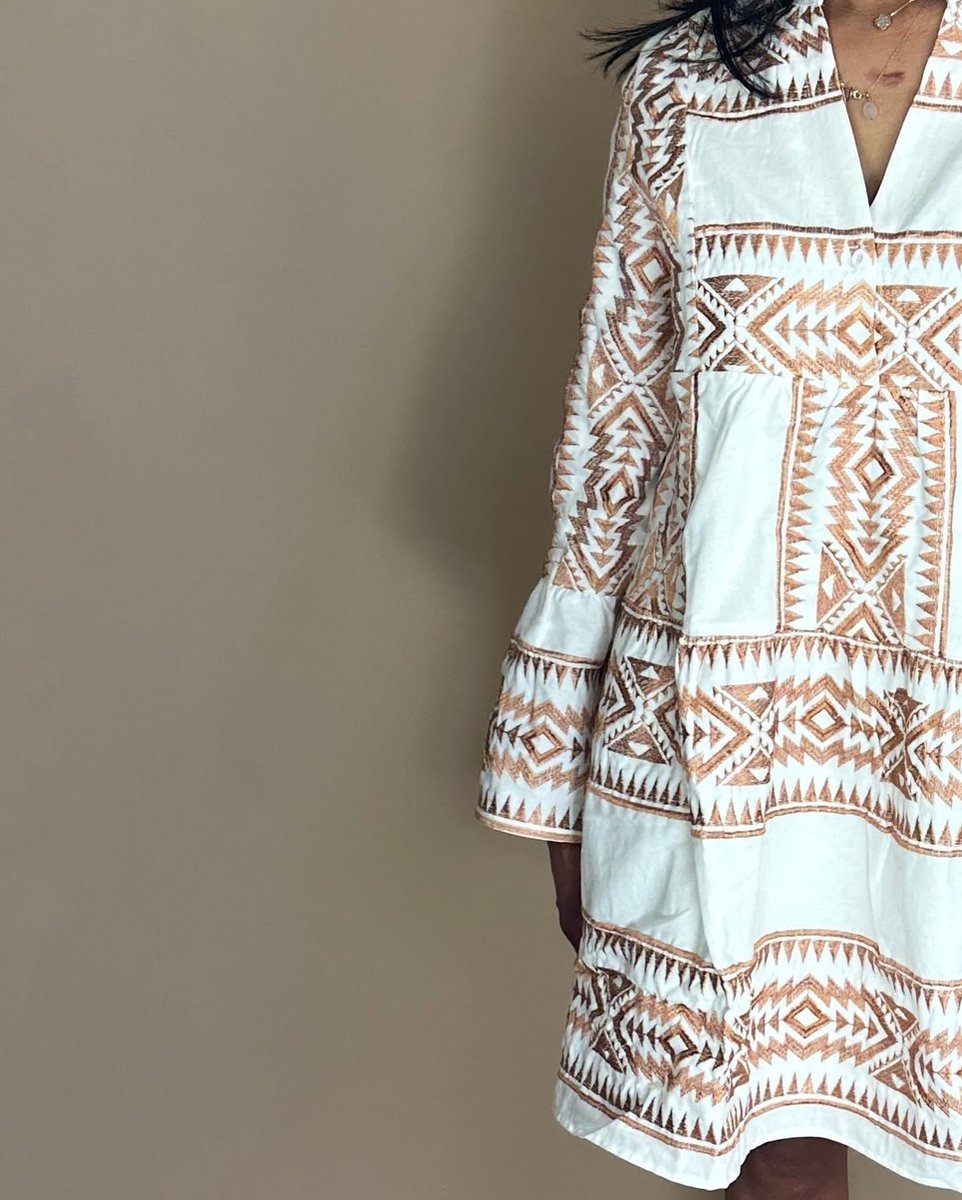 tuniek - mini jurk - bohemian tuniek - jurk - lente - ibizajurk - boho ...