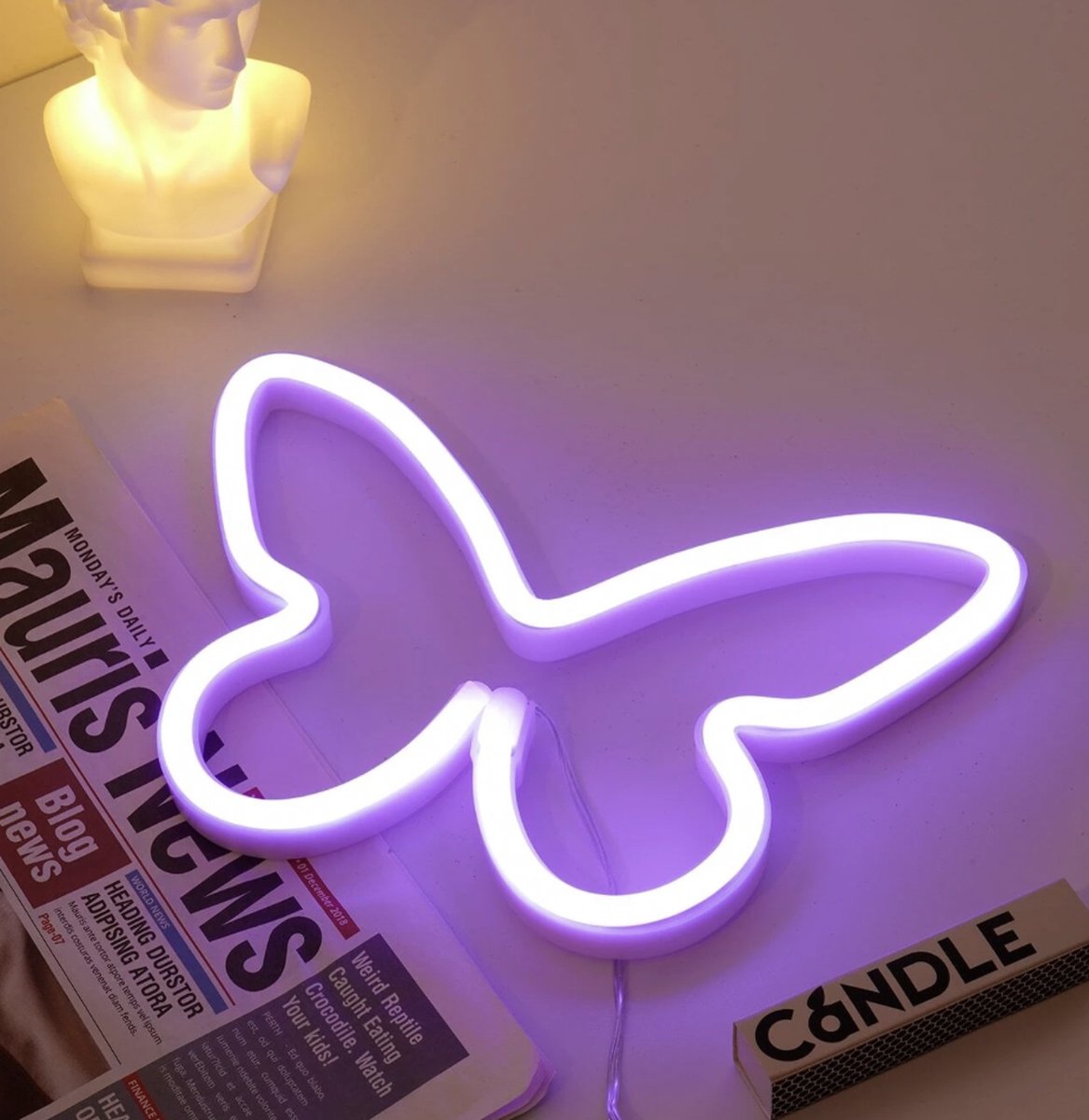 Neon verlichting vlinder paars - Vlinder - Neon wandlamp - Butterfly ...