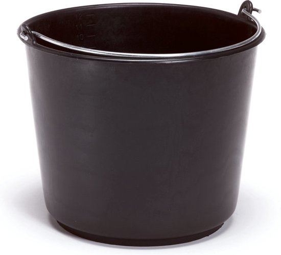 Bouwemmer | 20L | Emmer | Zwart | Specie | Goedkoop | Bucket | Mortel ...