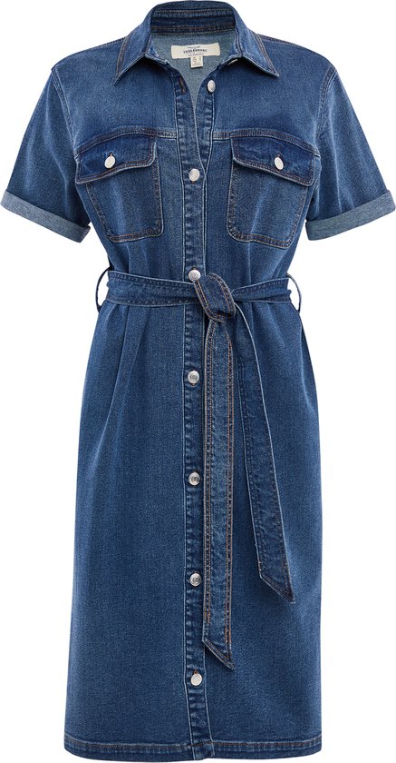 Threadbare Denim Corps Vienna Denim S/S Shirt Dress Jurk | bol.com