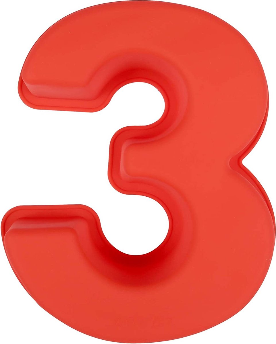 siliconen cijfers groot aantal 3 bakvormen bakken verjaardag jubileum ...