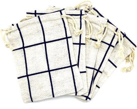 5x Zakje met koord / Cadeauzakjes / Stoffen zakjes | 9 x 12 cm ...