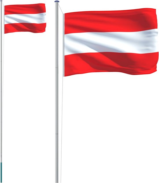 La Dolce Vita - Vlag met vlaggenmast Oostenrijk 6,23 m aluminium | bol.com