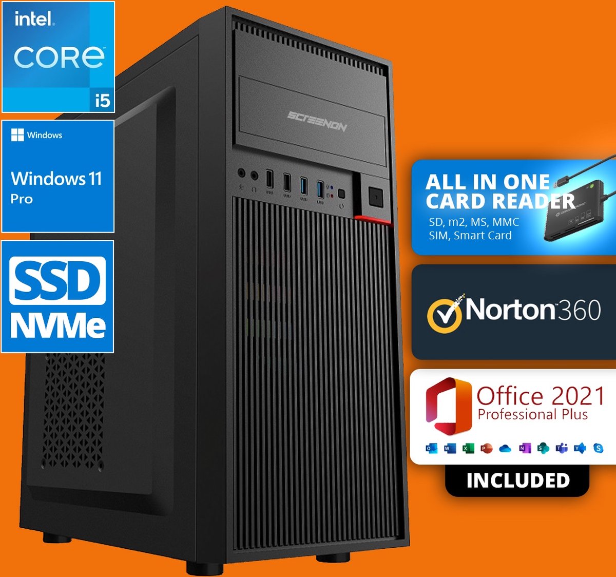 Intel Office PC - Intel Core i5 - 1TB NVMe SSD - 16GB RAM - RTX 3050 ...