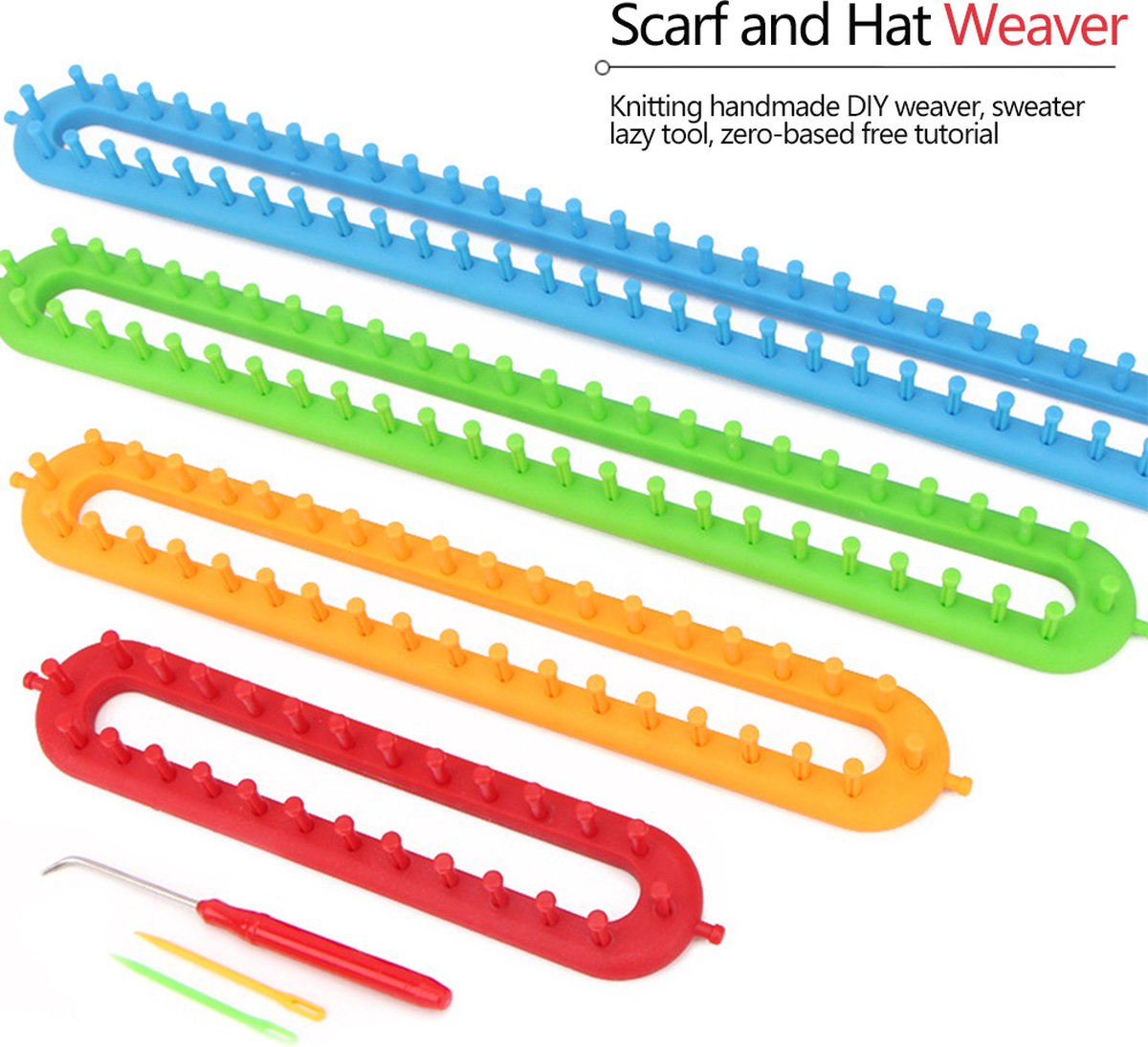 Deluqse Knitting Loom - Breimolen - Set van 4 - Recht - Breiraam - Brei ...