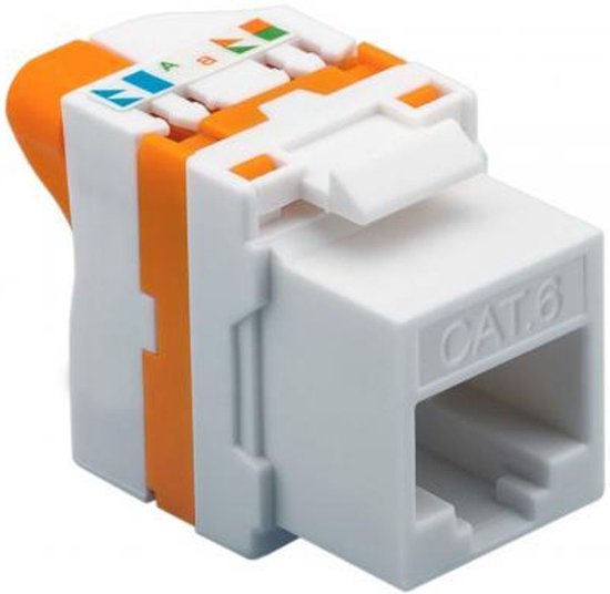 Netwerk keystone - Cat6 - LSA - RJ45 - Gereedschapsloos - Wit - Per ...