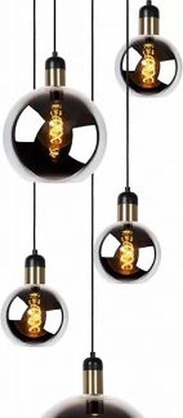 Hanglamp | Goud | 5-oneven bollen | bol