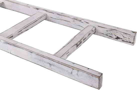 Decoratieve houten ladder als handdoekhouder, badkamer, kledingrek ...