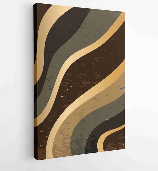 Luxury botanical golden Texture wall art vector set. Marble art design with abstract... | bol.com