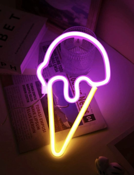 Neon verlichting ijs - IJs - IJsje - Neon wandlamp - Horeca - Neon ligt ...