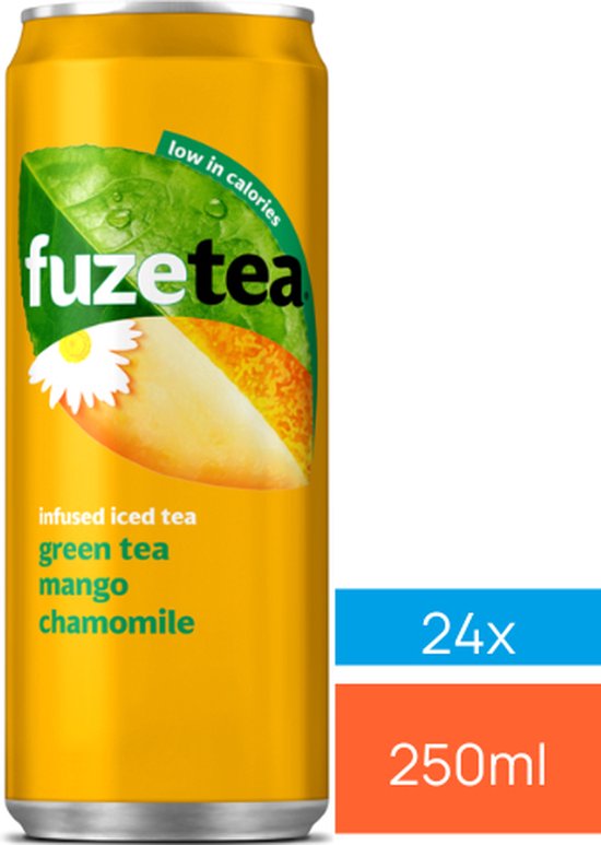 Fuze Tea Green Tea Mango Chamomile | Blik 24 x 25 cl | bol