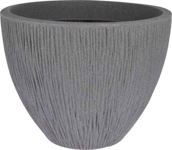 Pro Garden plantenpot/bloempot Pompei - Tuin - kunststof - grijs - D31 ...