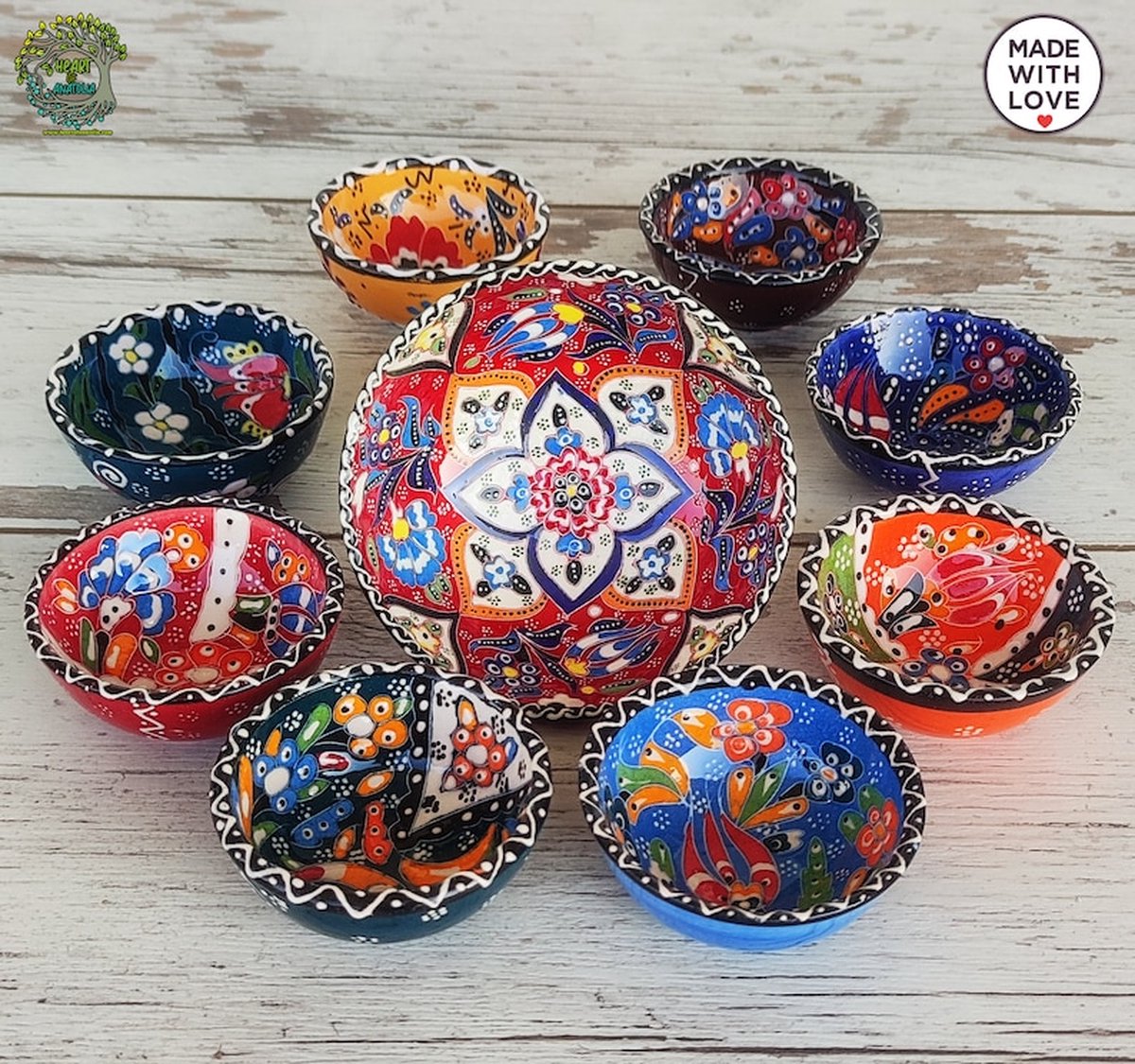 Set de 9 plats de Plats de présentation | Apéritif en céramique fait à la main Tapas... | bol.com