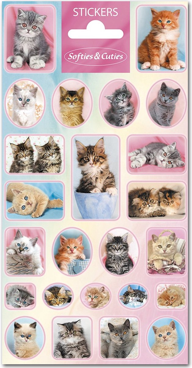 Stickervellen Kittens - Stickers Katten - Lieve Katjes Stickervellen - Stickervellen -... | bol.com