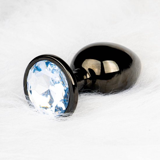 Round Gem Butt Plug - Small - Gunmetal / Diamond | bol.com