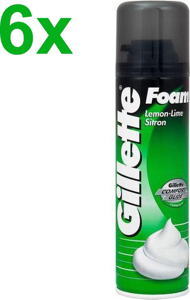 Gillette - Basic Scheerschuim - Citroen/Lemon - 6x 200ml | bol.com