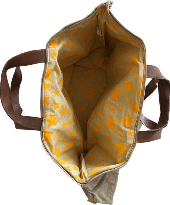 Mycha Ibiza tas ritssluiting strandtas shopper clutch lederen hengsels ...