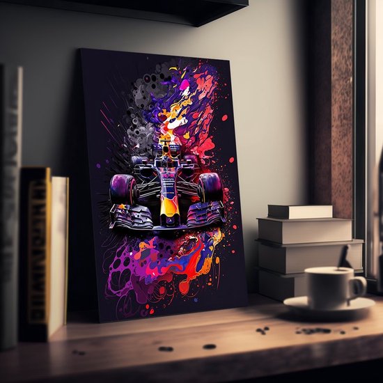 XFLEX Luxe Canvas 90x60cm Max Verstappen Rebull Schilderij Painting | bol