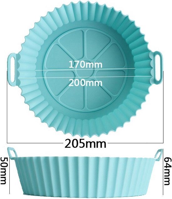 Airfryer Siliconen Bakje Rond Mandje - Air Fryer Accesoires Hetelucht ...