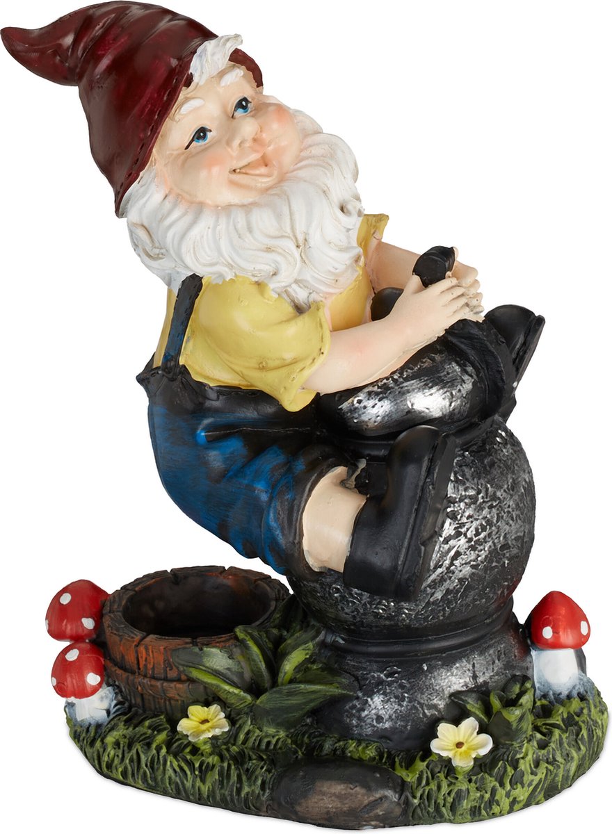 Relaxdays tuinkabouter met put - grappig - tuindecoratie - beeld ...
