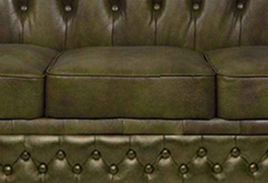 Chesterfield Bank Winfield Basic Luxe Leer | 4-zits | Mos Groen | 2 tot ...