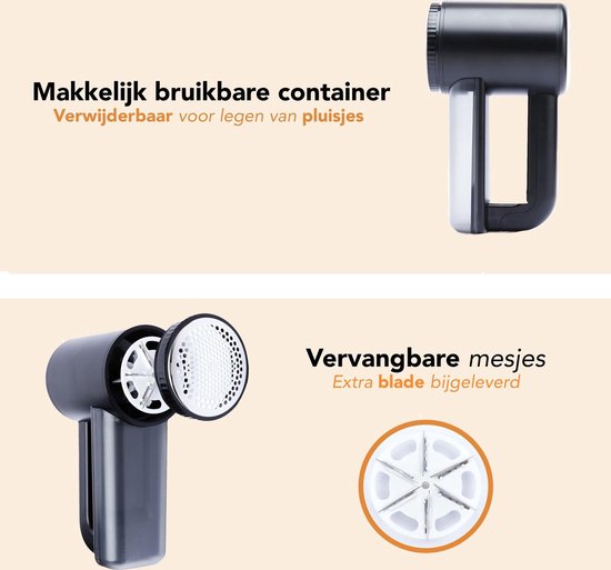 Sta-ble Pluizenverwijderaar - USB-C - Draadloos en Oplaadbaar ...