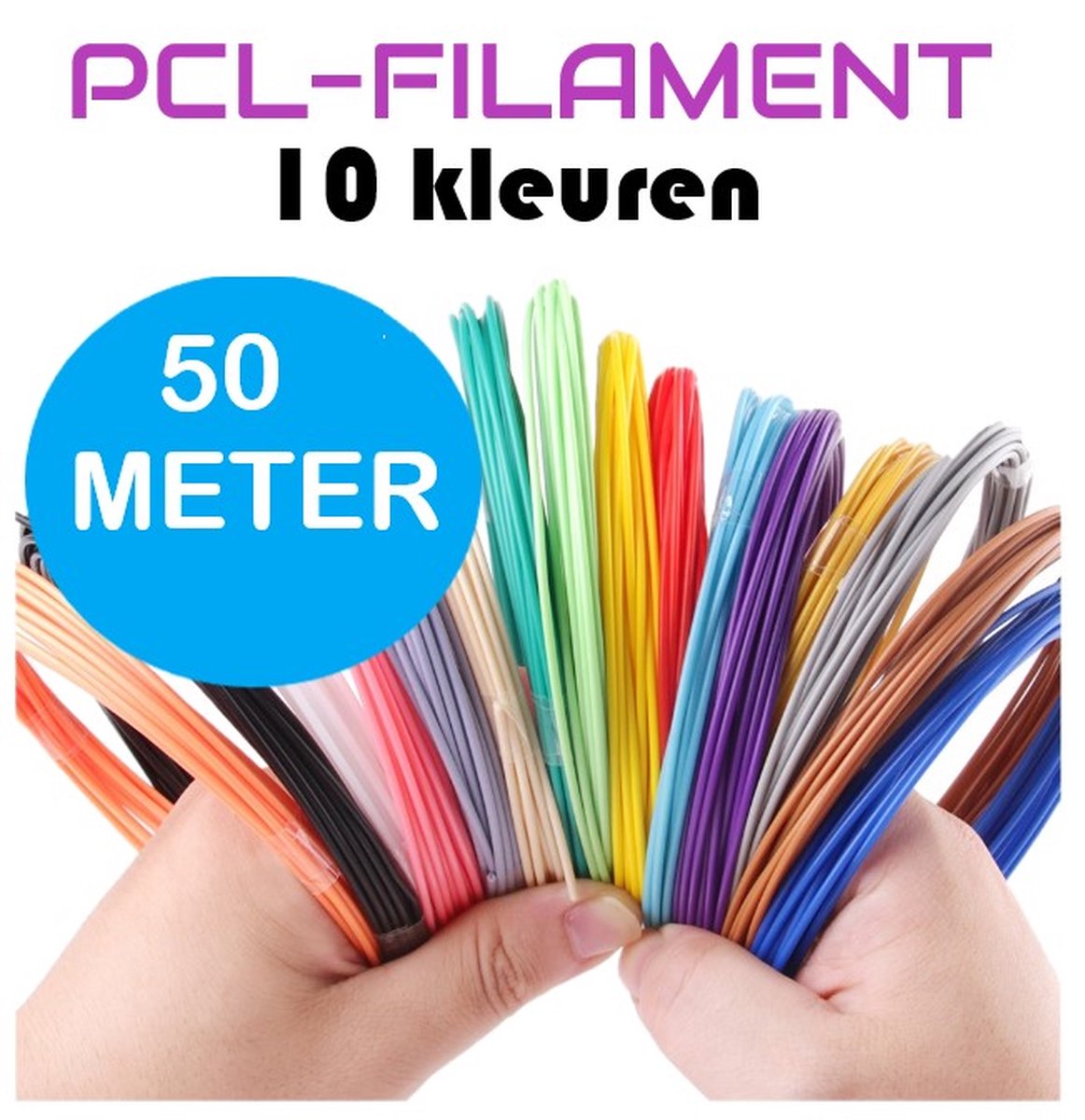PCL 3D pen Filament - PCL Navulling voor Starterspakket - 10 Kleuren ...