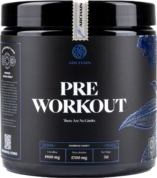 Archain Pre Workout - Rainbow Candy - 300 Gram - Poeder - 30 Doseringen ...
