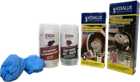 Set van 4 dozen professioneel rattenvergif | Eetlustbevorderend | bol