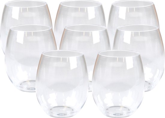 Depa Drinkglas - 12x - transparant - onbreekbaar kunststof - 390 ml - feest waterglazen | bol.com