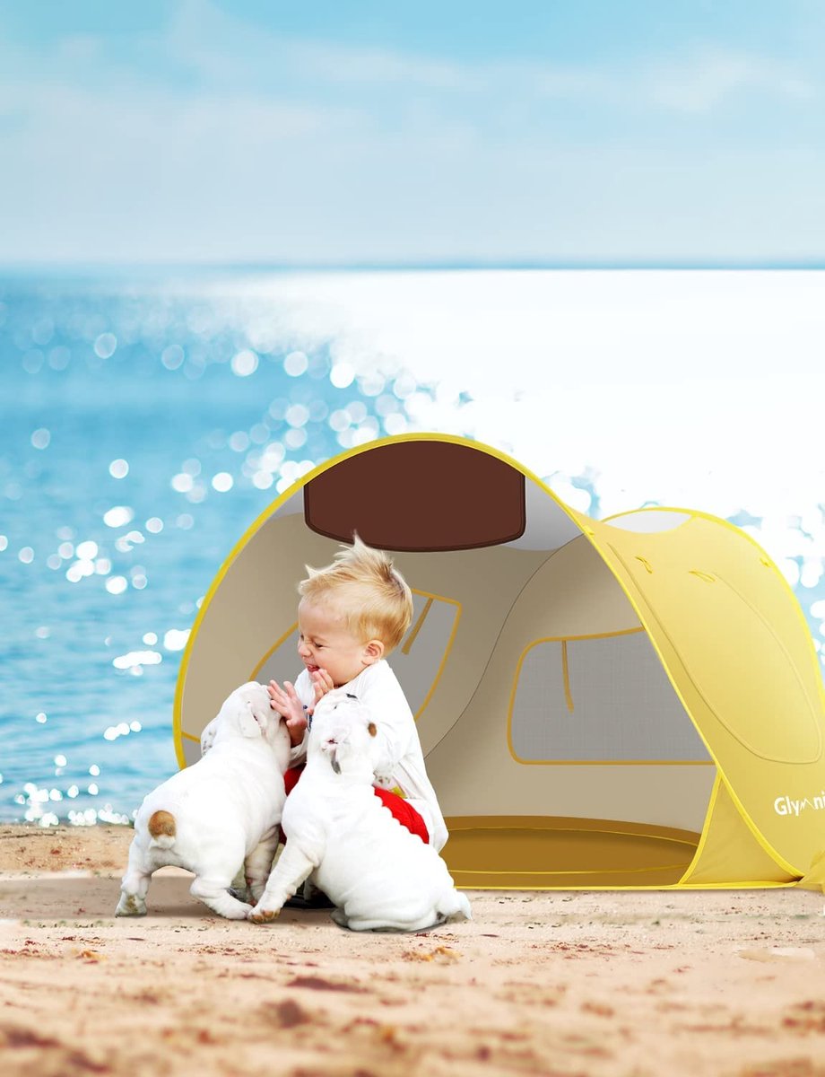 Strandtent Strandtent Pop-up babystrandtent met deelbaar zwembad UV ...