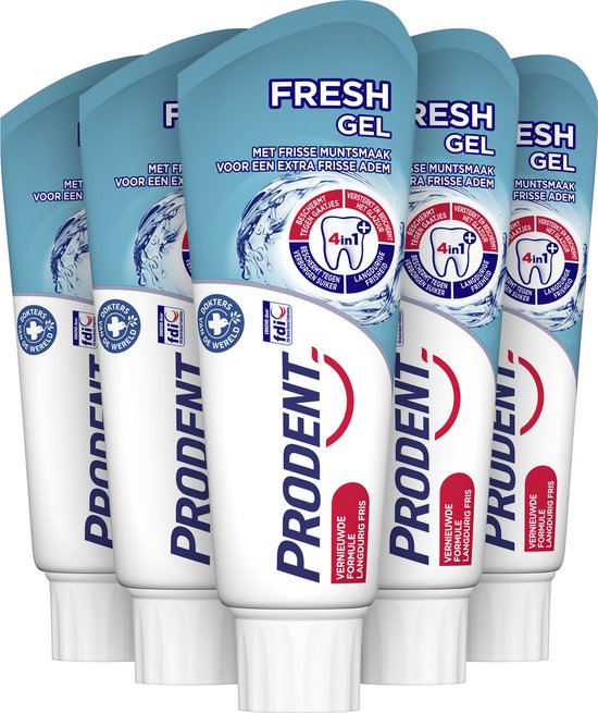 Prodent Fresh Gel Tandpasta - 5 x 75 ml - Voordeelverpakking | bol