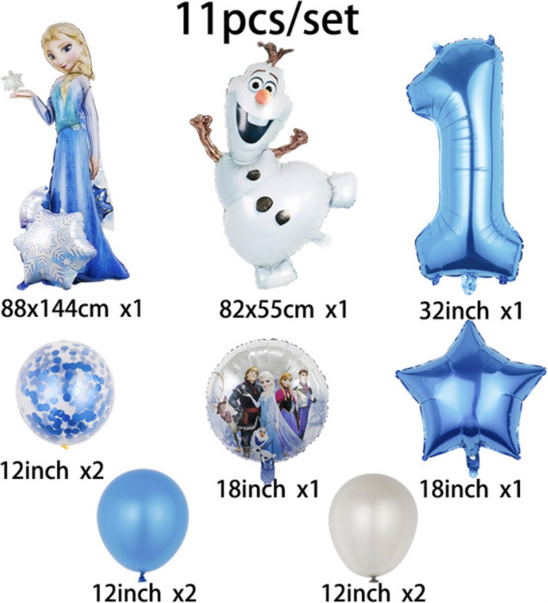 Ensemble de ballons Frozen Paquet de ballons- La Reine des neiges ...