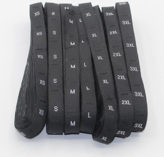 Set van 7*500 MAATLABELS/MAATETIKETTEN XS SML XL 2XL 3XL - Totaal 3500 ...