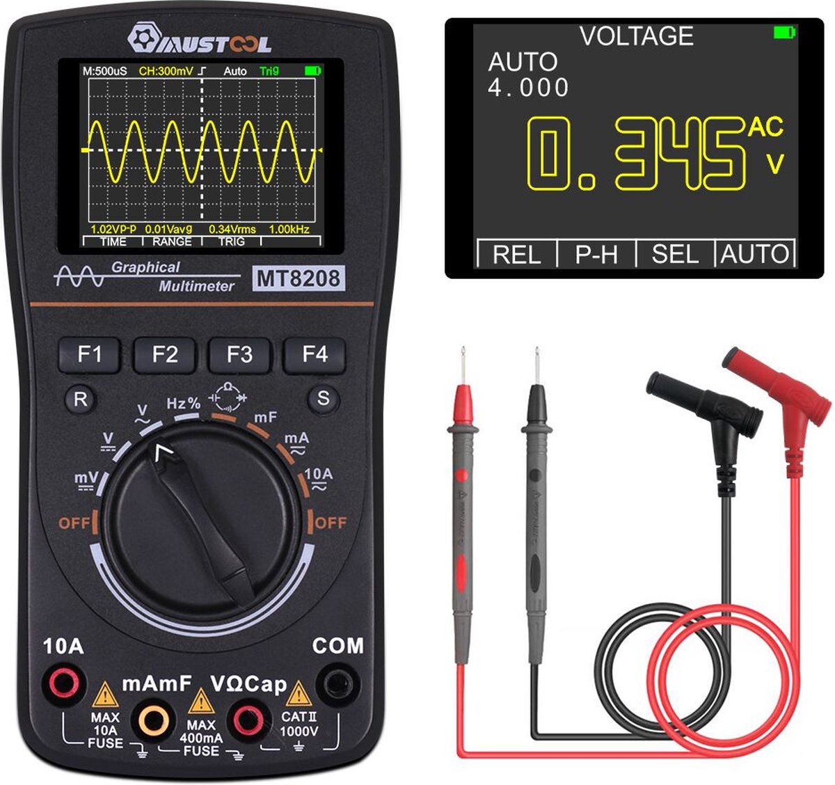 MUSTOOL MT8208 - 2 in 1 Intelligente Digitale Oscilloscoop Multimeter 2,5Msps met... | bol.com